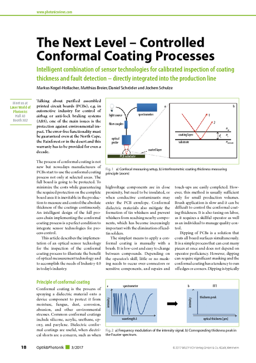Controlled Conformal Coating Processes