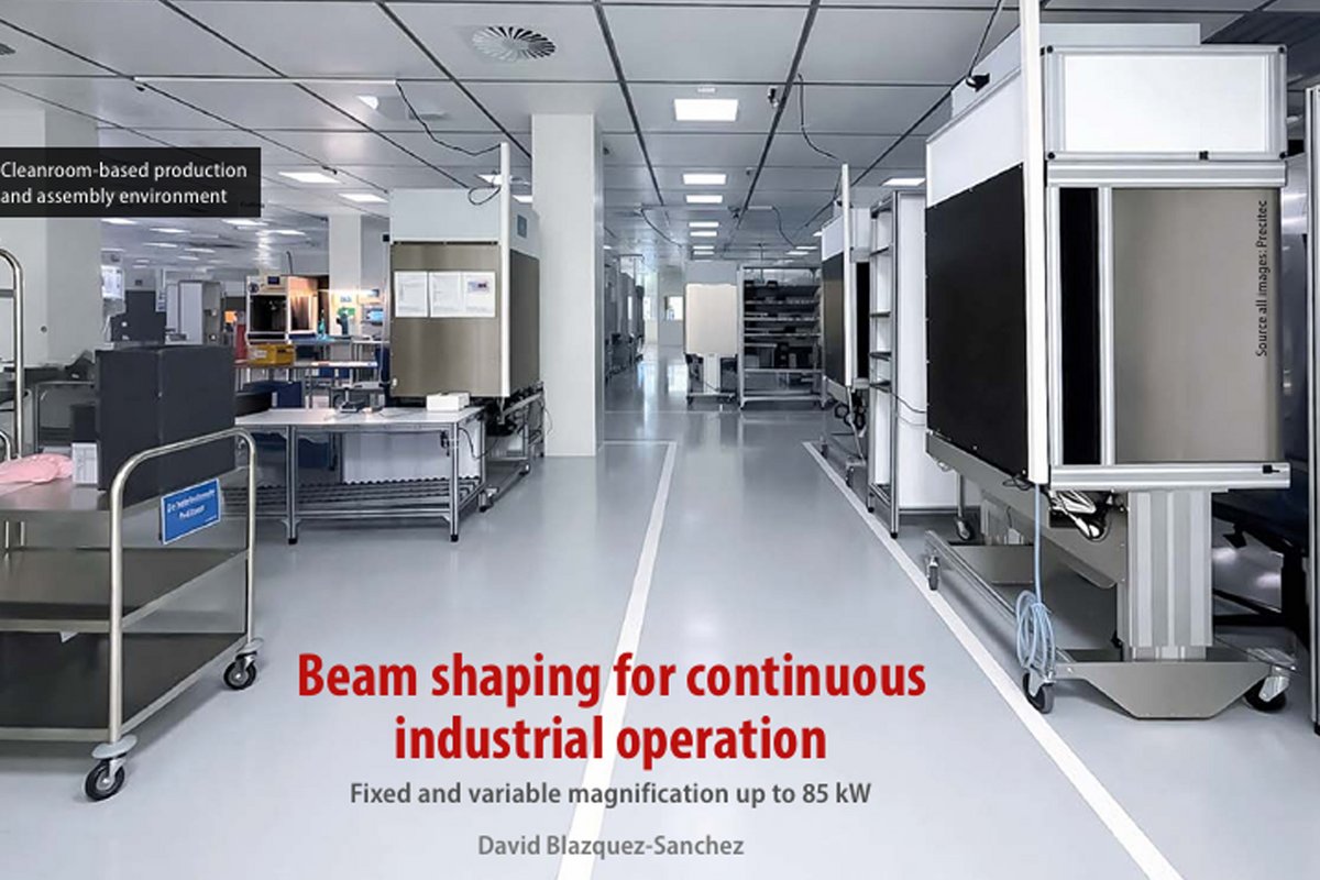 Beam shaping for industrial operation